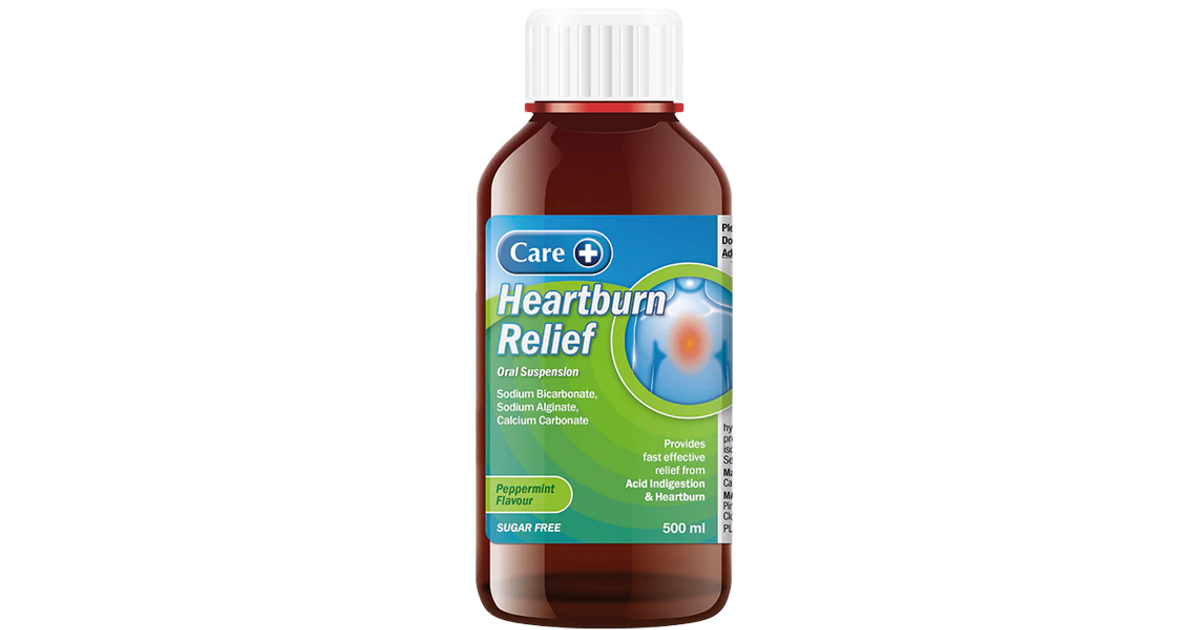 Care Heartburn Relief Oral Suspension Peppermint 500ml – Fast-Acting ...
