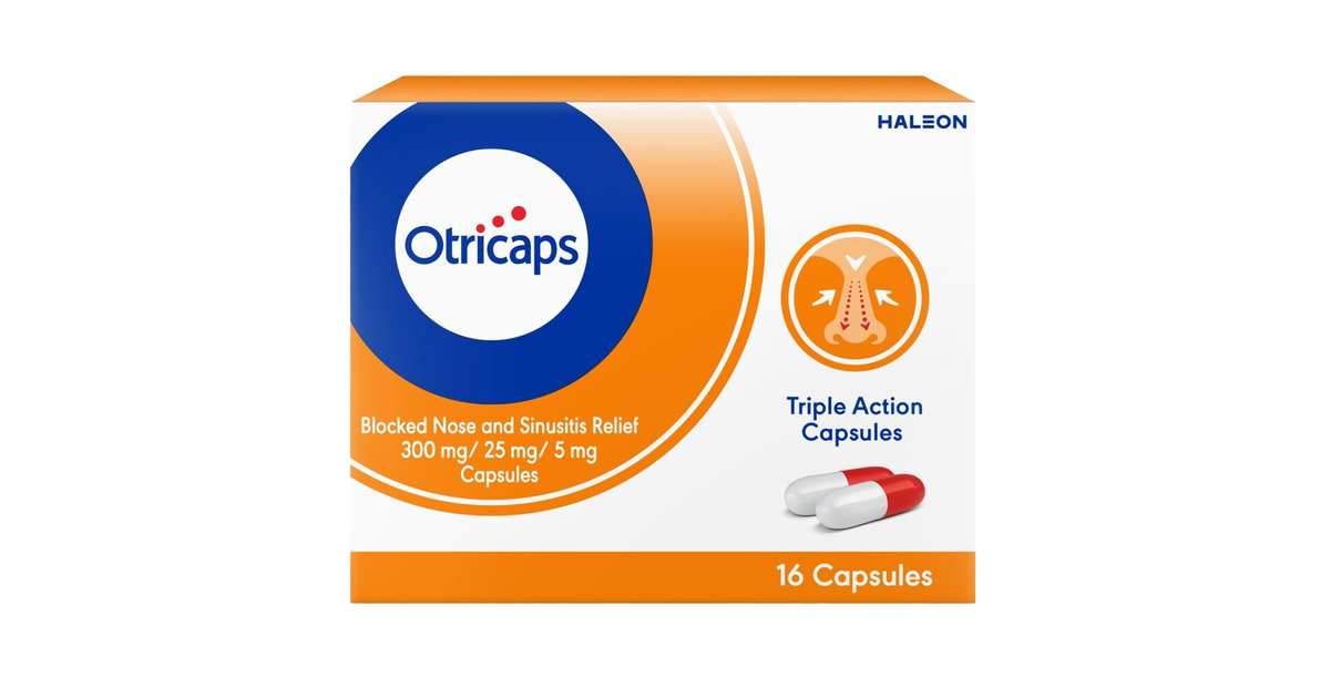 Otricaps Blocked Nose & Sinusitis Relief Capsules 16 Pack