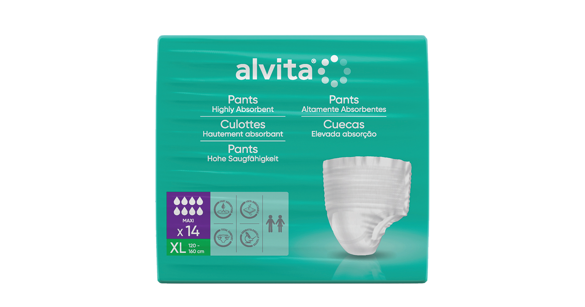 Alvita Incontinence Pants Maxi Night Extra Large Pack of 14