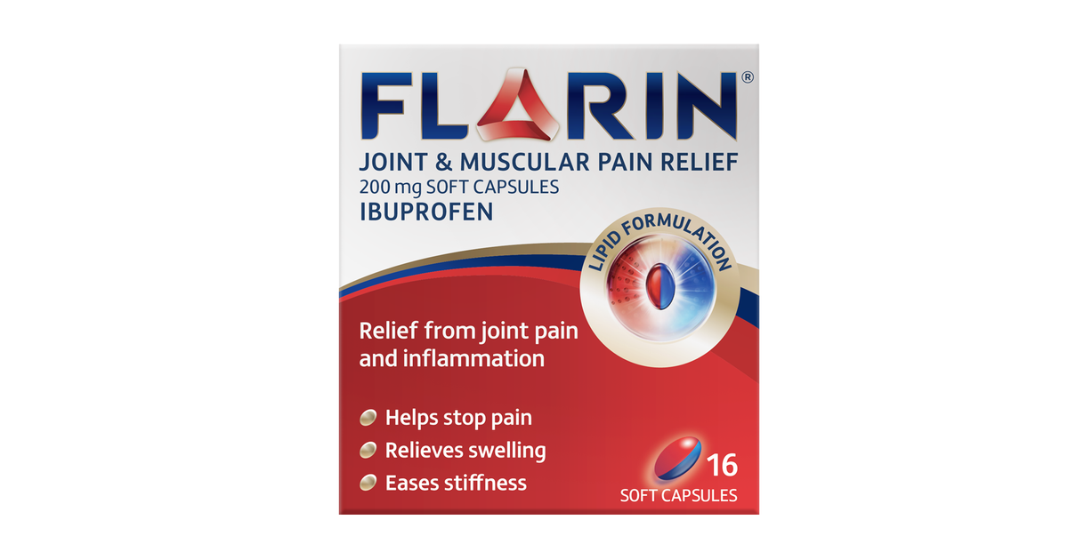 Flarin Joint & Muscular Pain Relief Soft Capsules Pack of 16