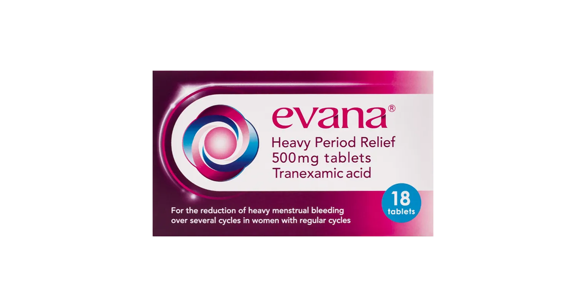 Evana Heavy Period Relief Tablets Pack of 18