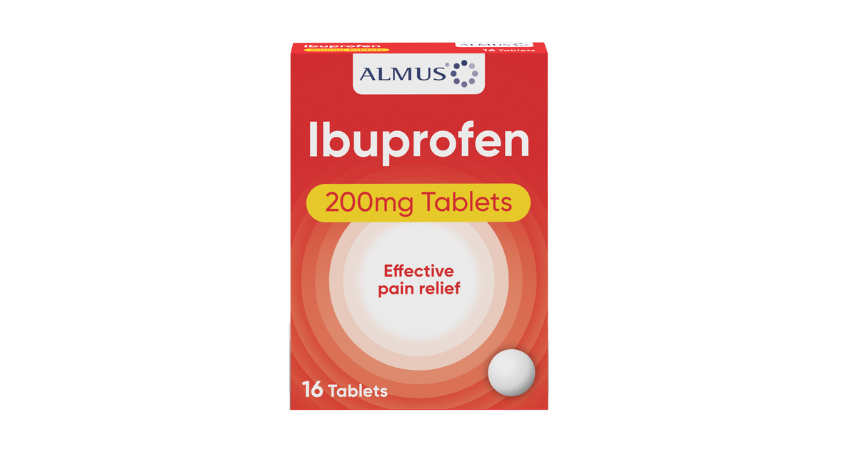 Almus Ibuprofen 200mg Tablets Pack of 16