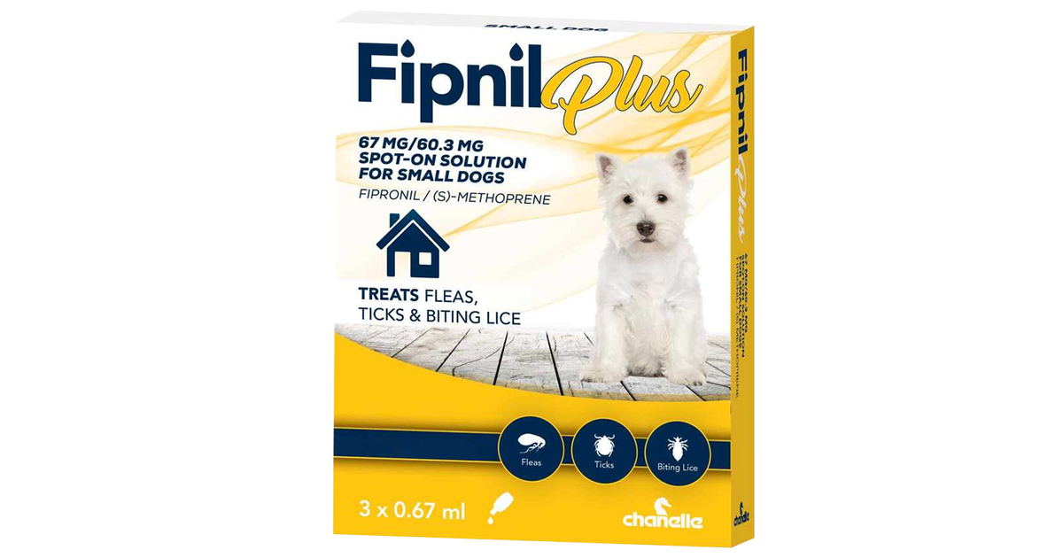 Fipnil Plus Spot-On Solution for Small Dogs Pack of 3
