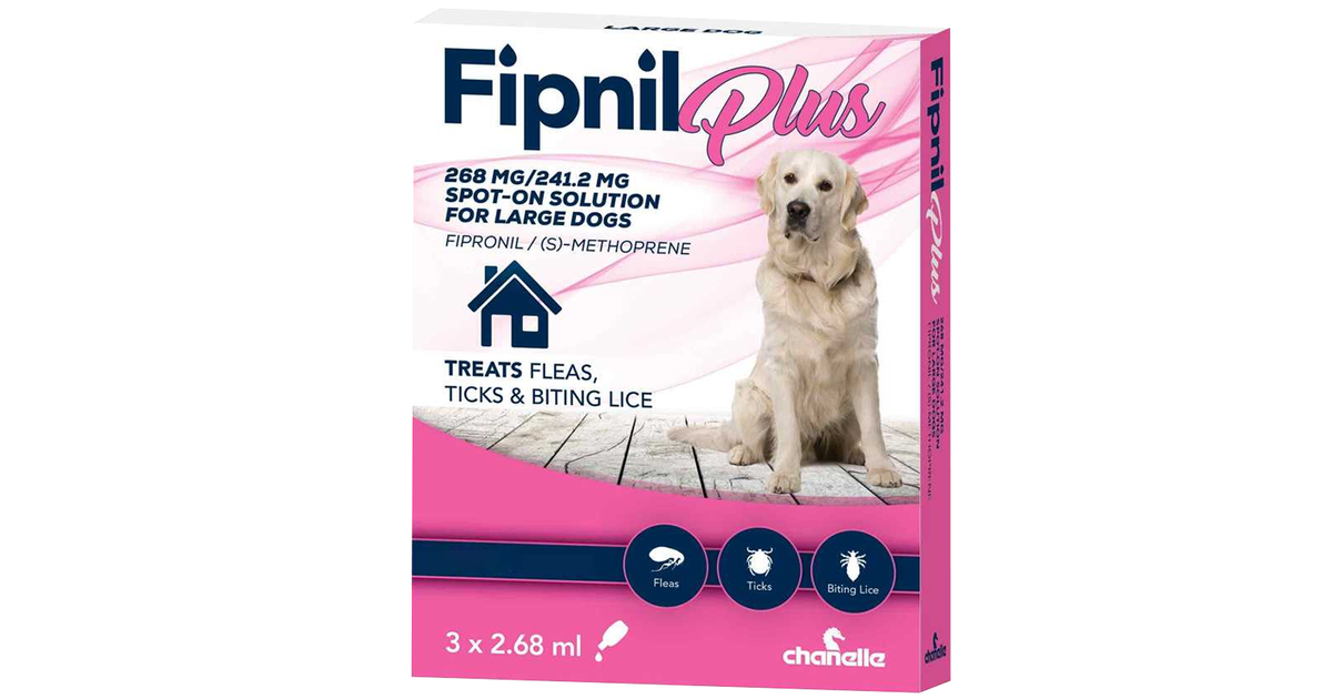 Fipnil Plus Spot-On Solution for Large Dogs Pack of 3