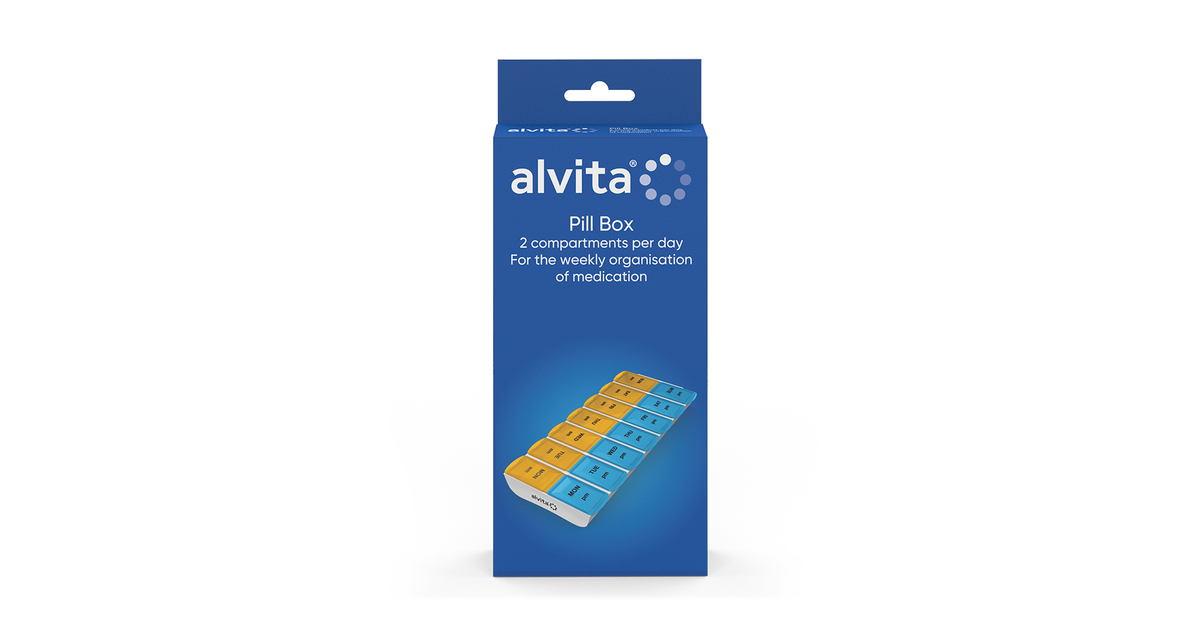 Alvita 2 Daily Compartments 7 Day Pill Box