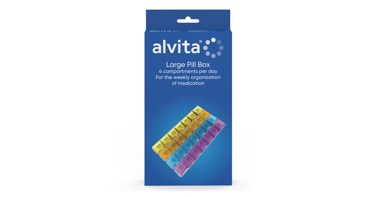 Alvita 4 Daily Compartments 7 Day Pill Box