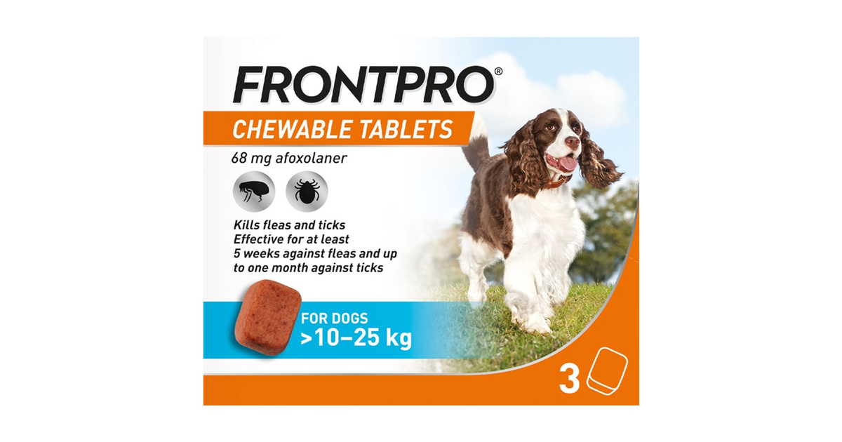 Frontpro Chewable Tablets for Large Dogs 10 – 25kg Pack of 3