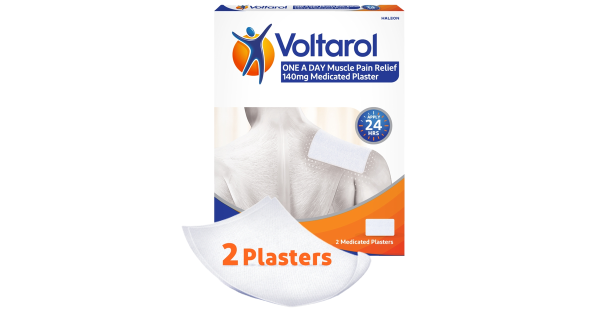Voltarol Medicated Plaster 140mg One a Day Pack of 2