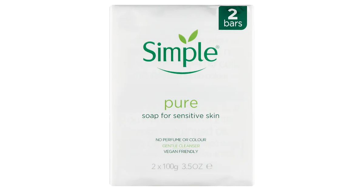 Simple Pure Bath Soap 100g Pack of 2