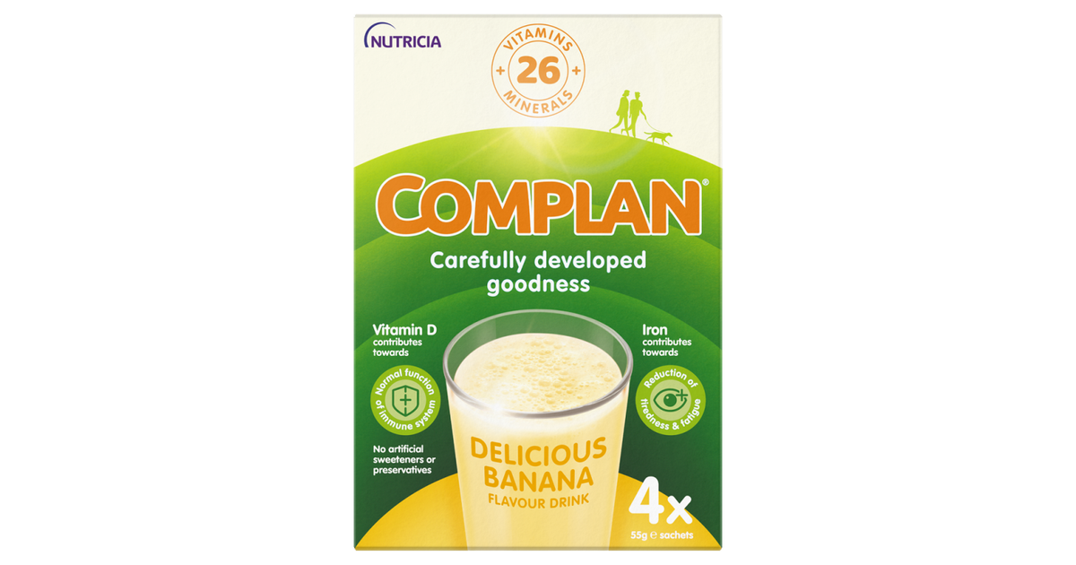 Complan Sachets Banana 55g Pack of 4