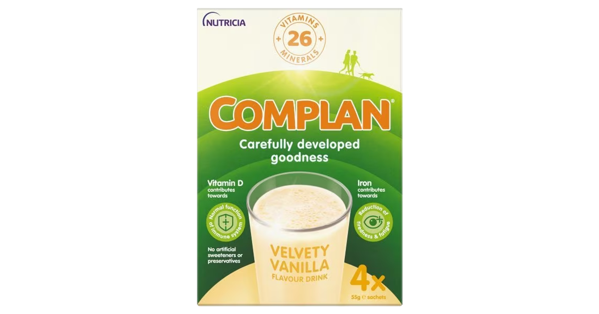 Complan Sachets Vanilla 55g Pack of 4