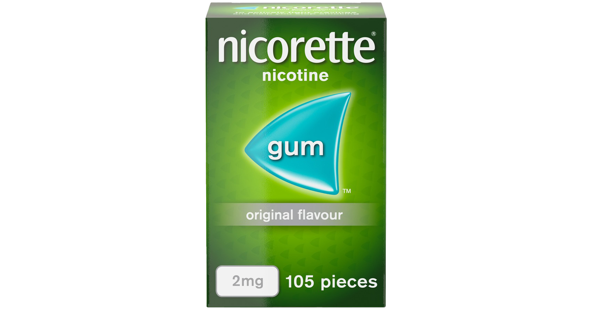 Nicorette® Original 2mg Gum Nicotine 105 Pieces (Stop Smoking Aid)