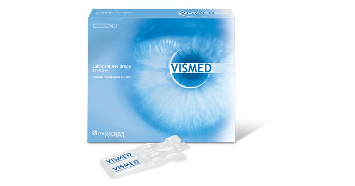 Vismed Lubricant Eye Drops 0.18% 0.3ml Pack of 20
