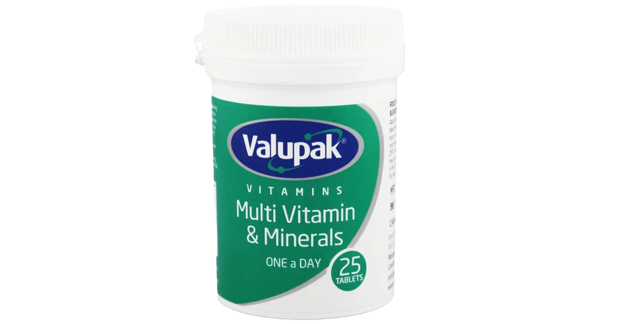 Valupak Multivitamin & Mineral Tablets Pack of 25