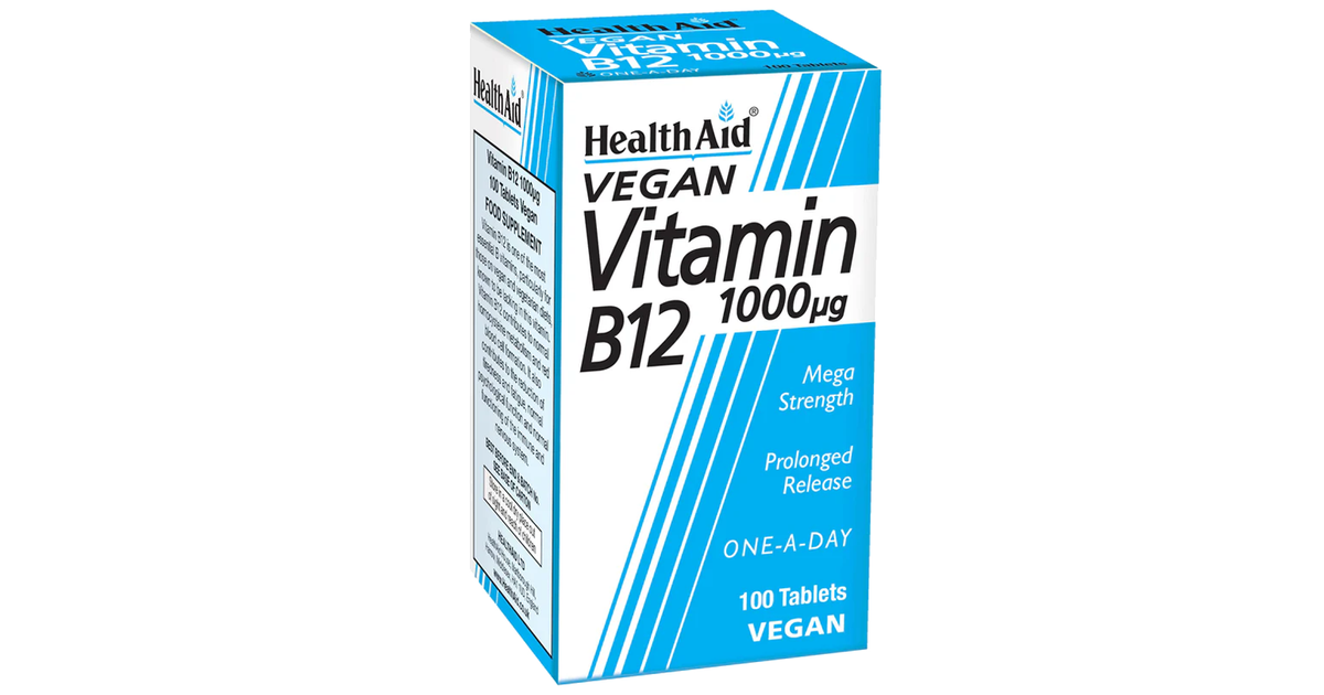 HealthAid Vitamin B12 1000mcg Tablets Pack of 100