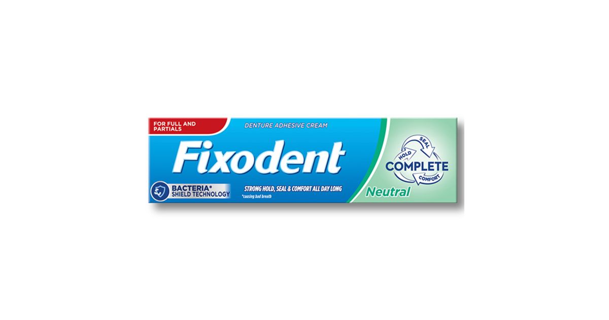 Fixodent Complete Neutral Flavoured Denture Adhesive Cream 40g