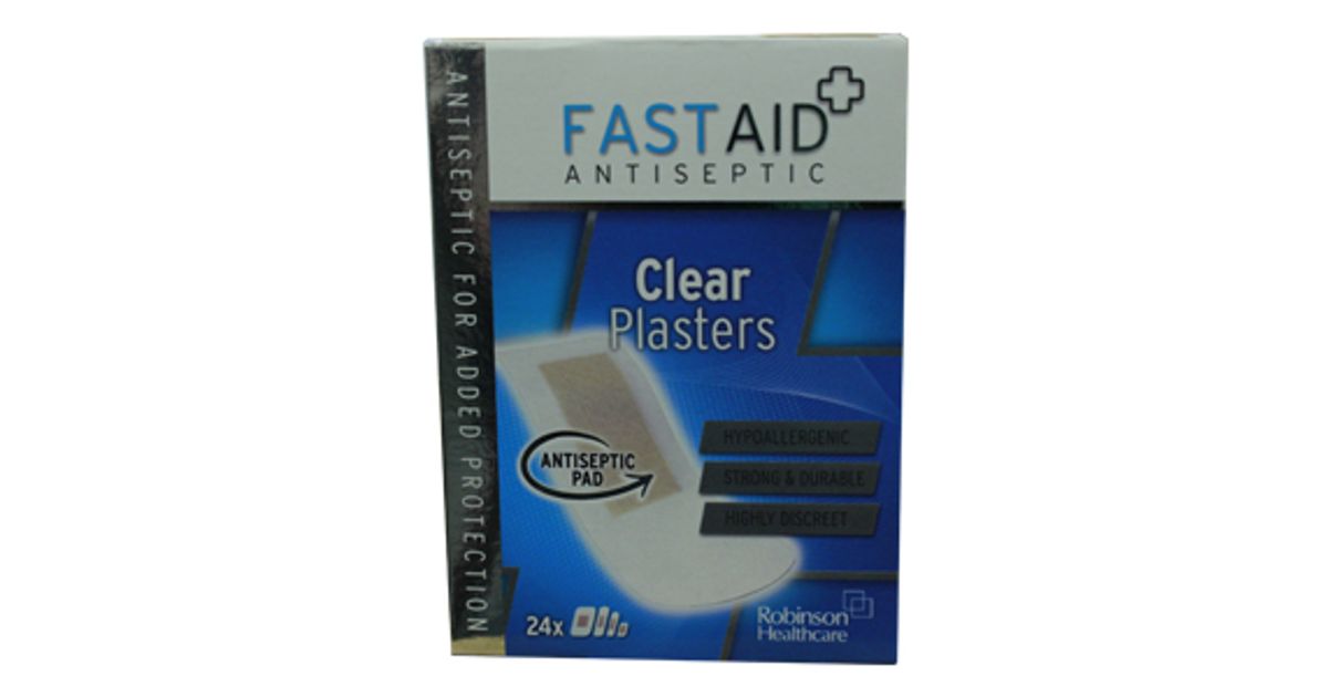 Fastaid Plasters Clear Pack of 24