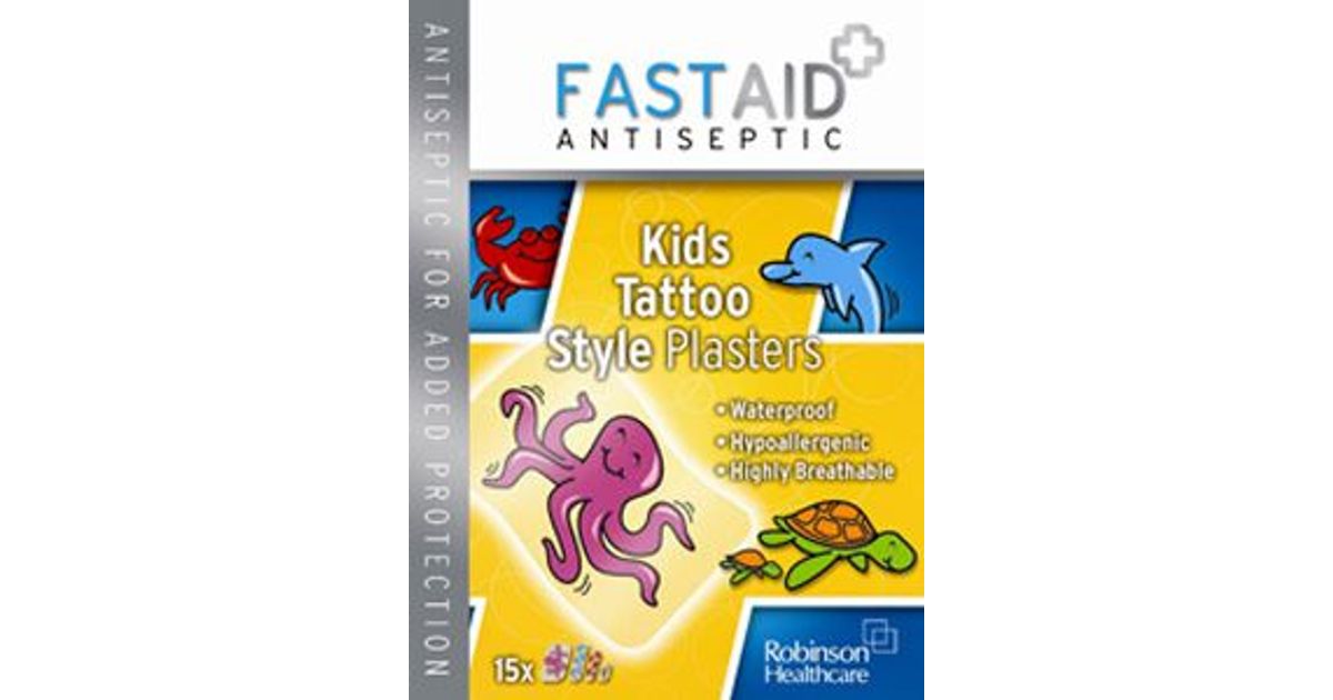 Fastaid Plasters Kids Tattoo Pack of 15