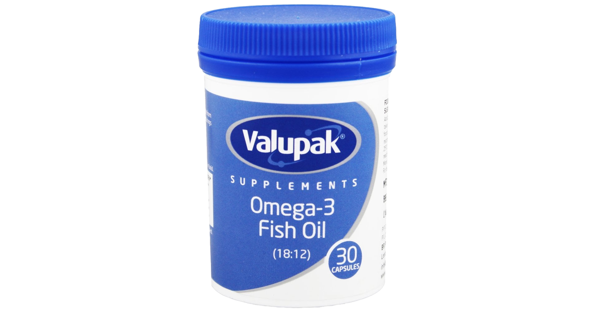 Valupak Omega 3 Fish Oils Capsules 1000mg Pack of 30