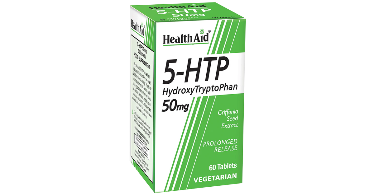 HealthAid 5-HTP (Hydroxytryptophan) 50mg Tablets Pack of 60