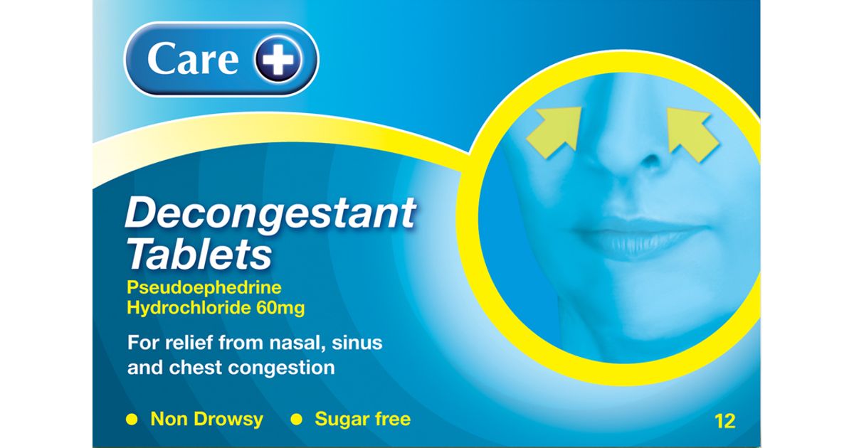 Fast-Acting Decongestant Tablets for Colds & Flu