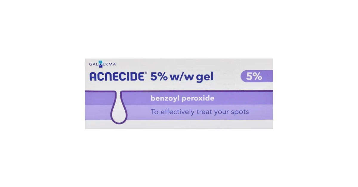 Acnecide 5% W/W Gel – Benzoyl Peroxide Acne Treatment 60g