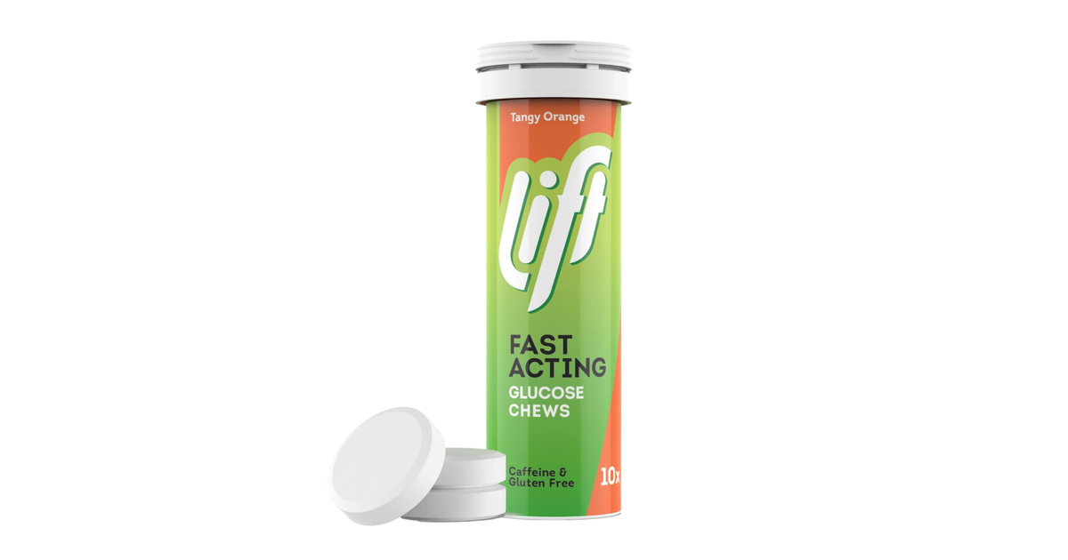 Lift Glucose Tablets Tangy Orange Pack of 10