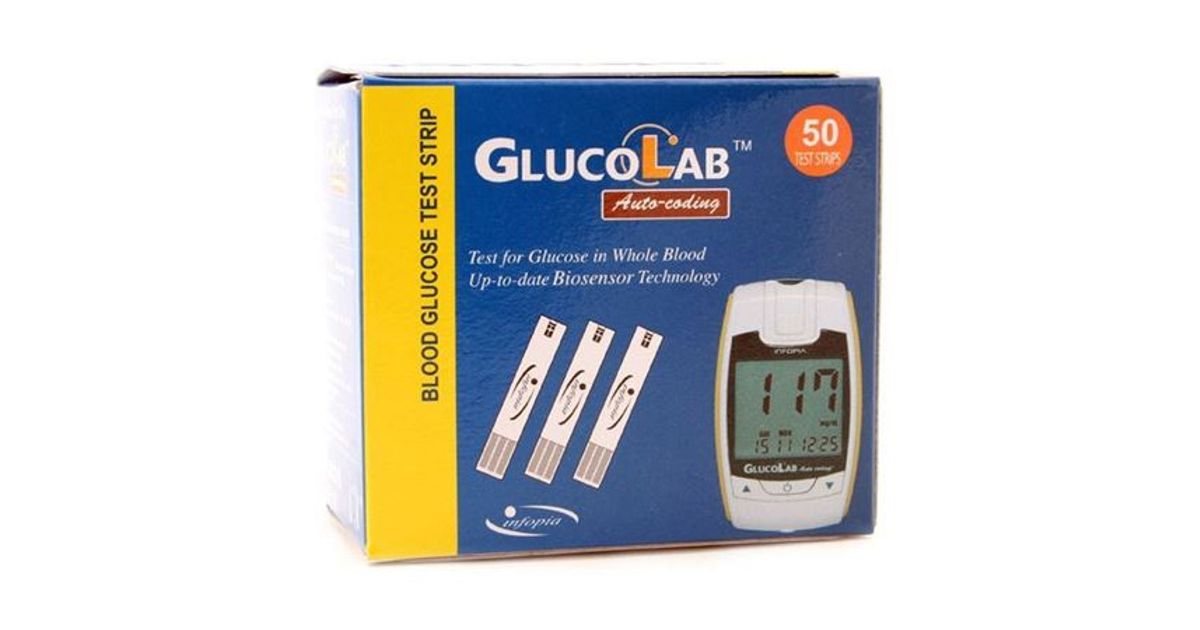 GlucoLab Blood Glucose Test Strips Pack of 50