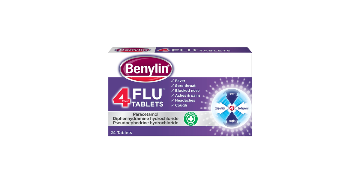 Fast Relief for Cold & Flu with Benylin 4 Flu Tablets