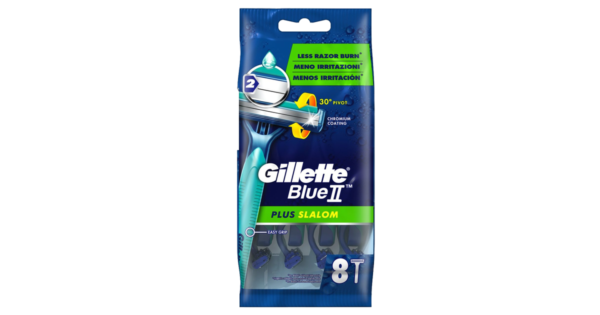 Gillette Blue II Plus Slalom Pack of 8
