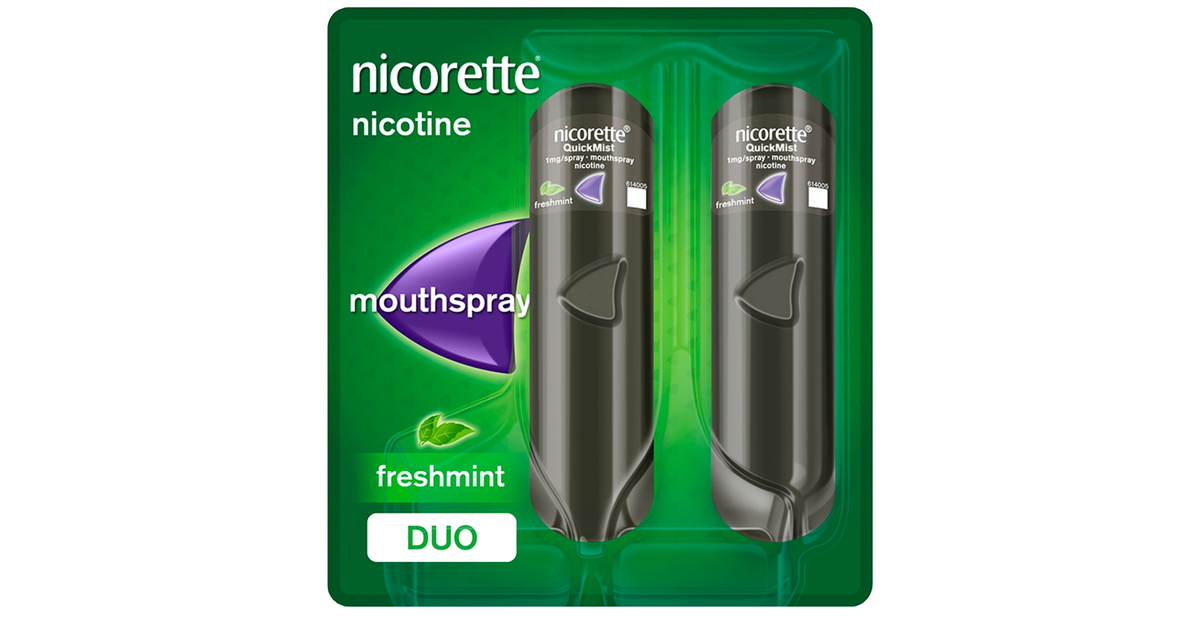 Nicorette® Quickmist Fresh Mint 1mg (2x150 Mouth Sprays)