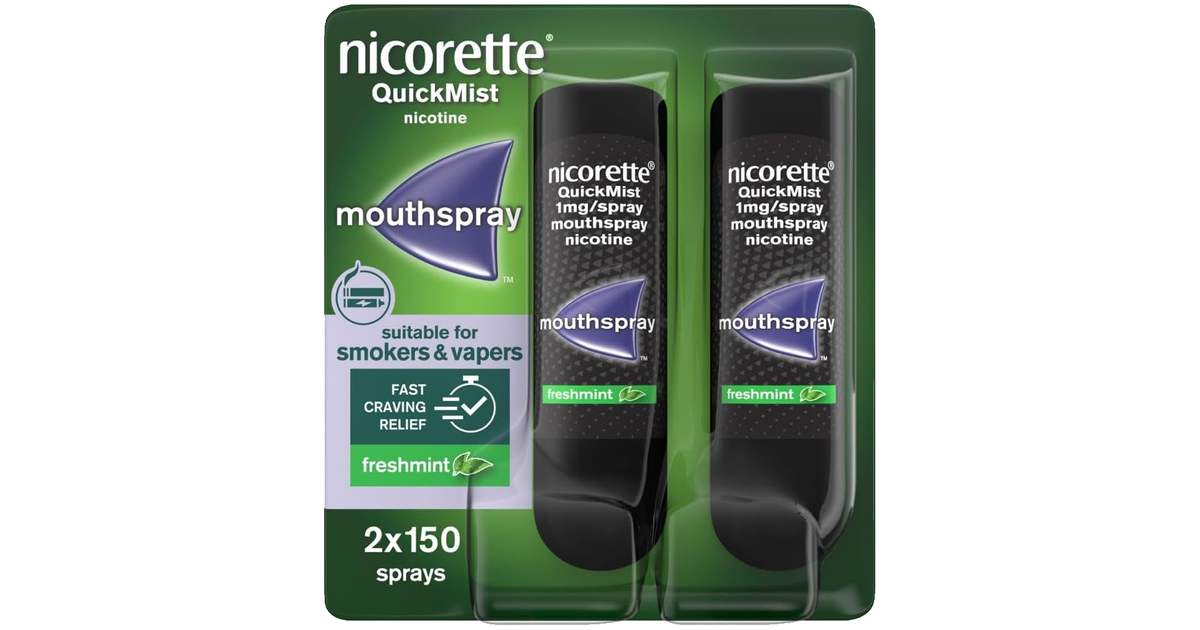 Quit Smoking: Nicorette Quickmist 1mg/Spray 2x150 Sprays