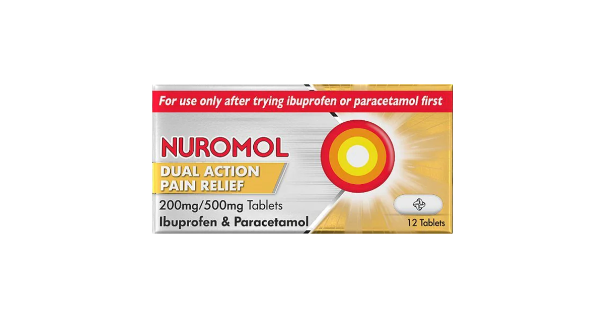Nuromol Dual Action Pain Relief Tablets Pack of 12