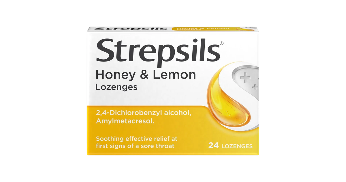 Fast-Acting Strepsils Honey & Lemon Lozenges for Sore Throat