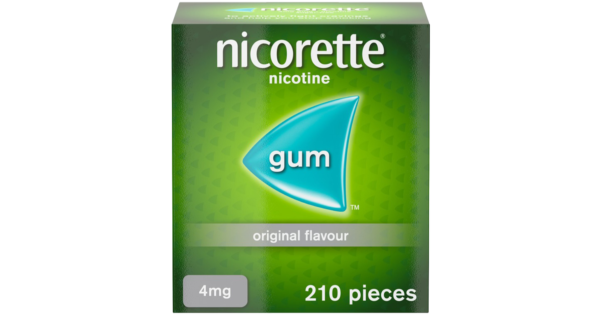 Nicorette® 4mg Original Gum Nicotine 210 Pieces (Stop Smoking Aid)