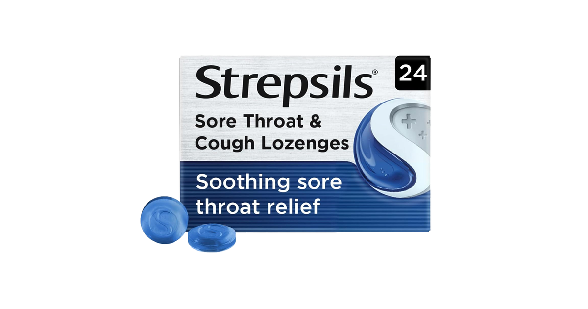 Strepsils Sore Throat & Cough Lozenges 24 Pack | Dual Relief