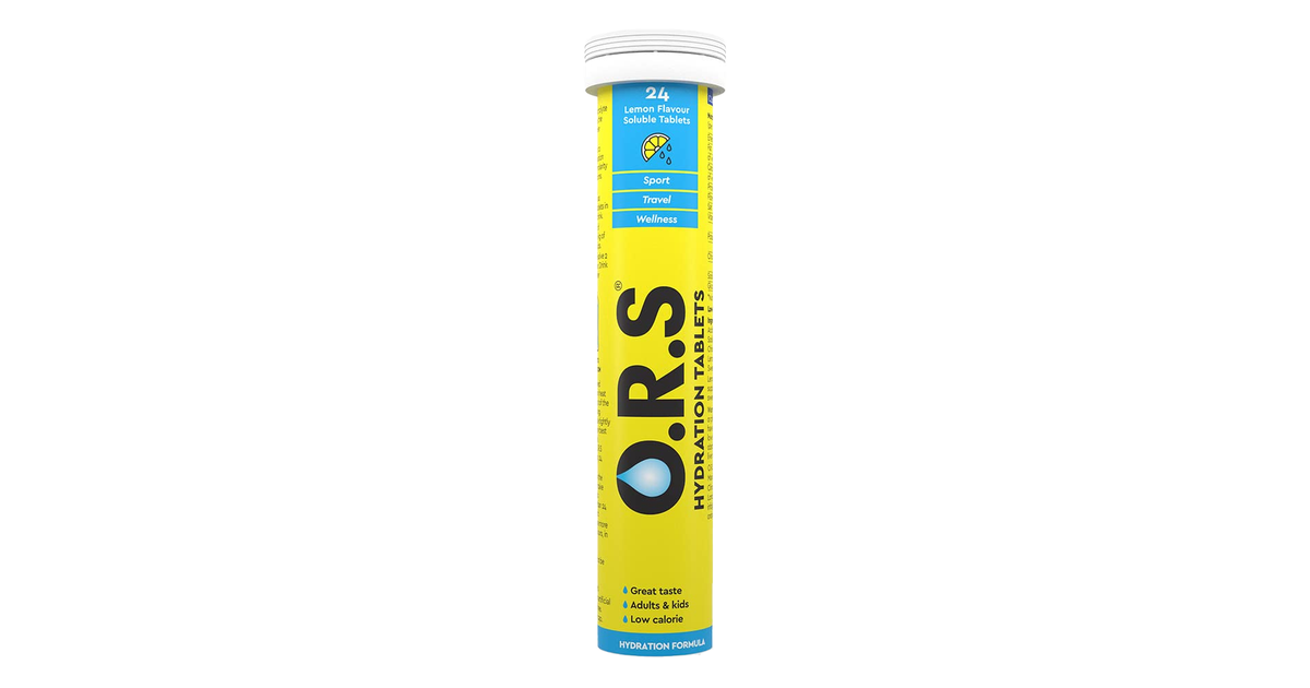 ORS Hydration Tablets Lemon 24 Pack | Fast Rehydration