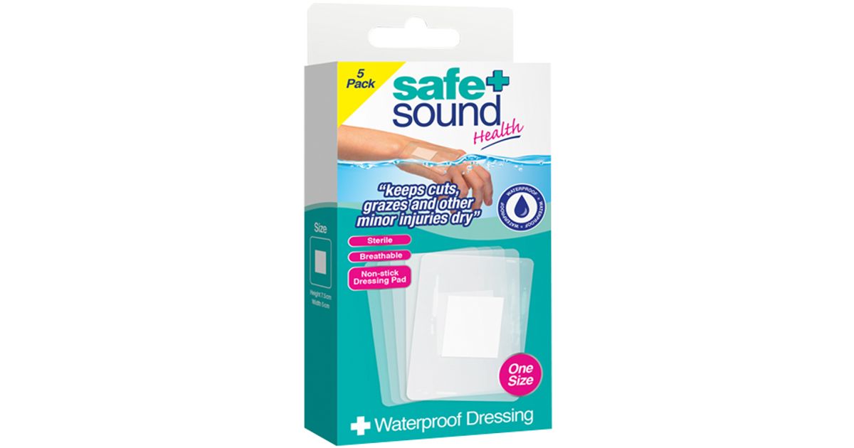 Safe & Sound Waterproof Dressings Pack of 5