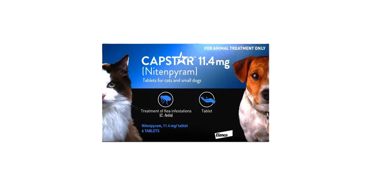 Capstar Flea Treatment for Small Dogs and Cats 1-11kg Pack of 6