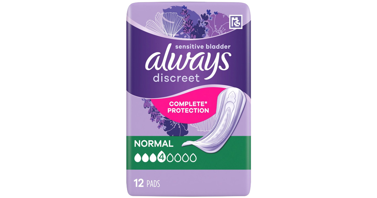 Always Discreet Normal Pads: Discreet & Absorbent Protection