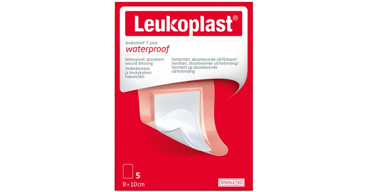 Leukoplast Leukomed T Plus Wound Dressing 8cm x 10cm Pack of 5