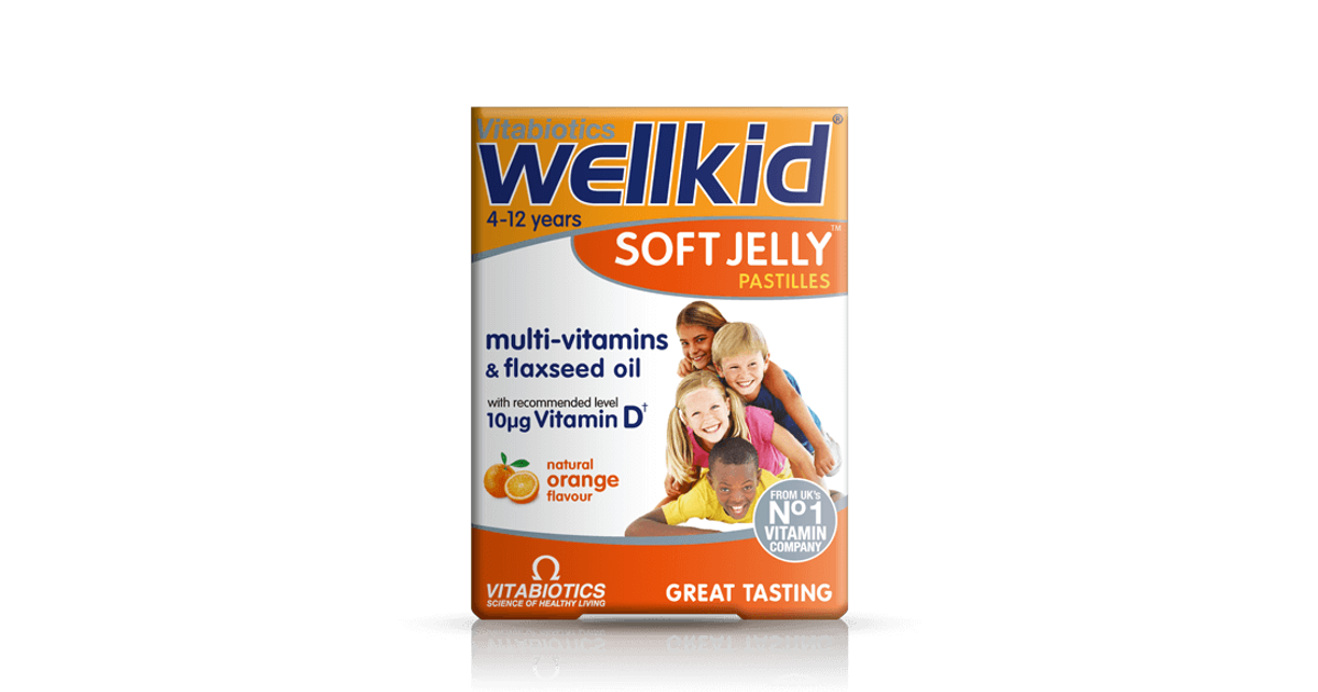 Vitabiotics Wellkid Soft Jelly Pastilles Strawberry Pack of 30