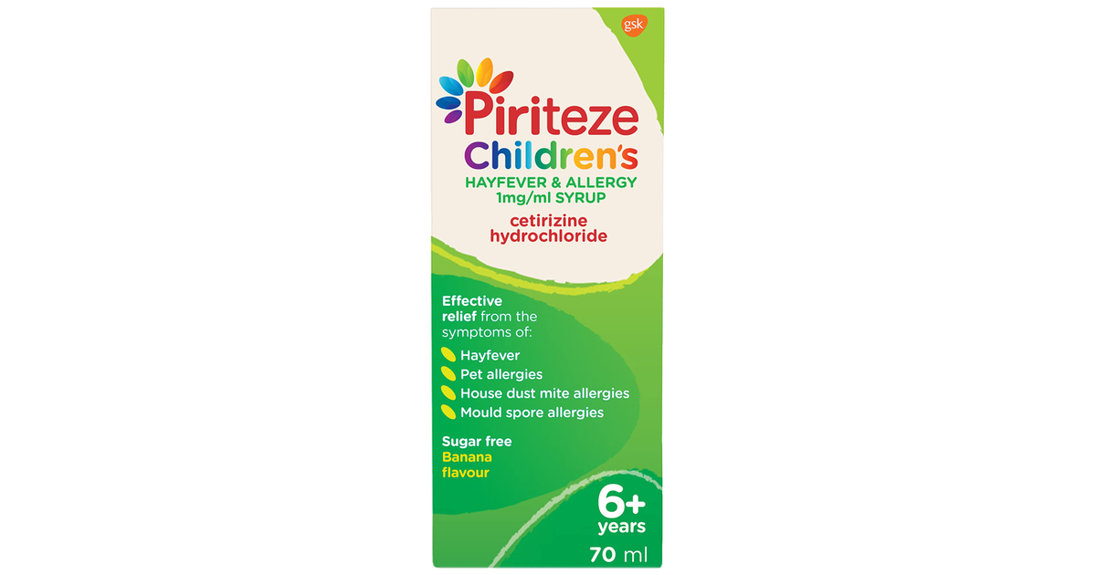 Buy Piriteze Allergy Syrup 70ml for All-Day Allergy Relief