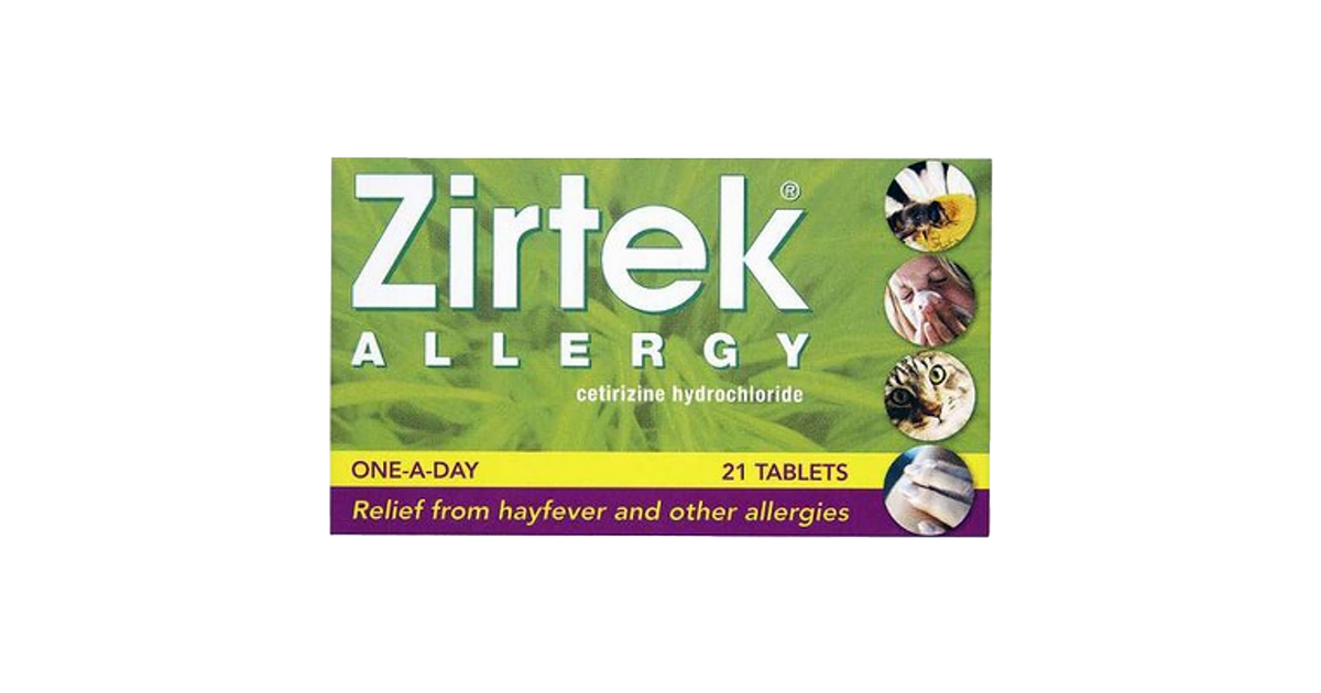 Zirtek Allergy Tablets: Fast, Non-Drowsy Relief (21 Pack)