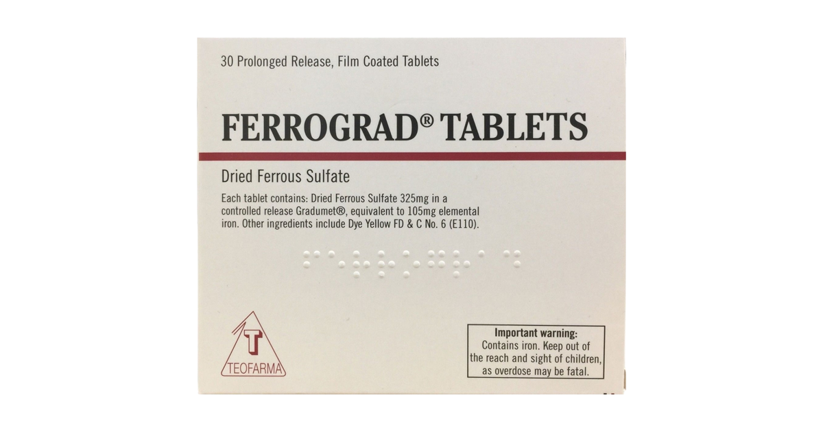Ferrograd Tablets: Iron Supplement for Anaemia (30 Pack)
