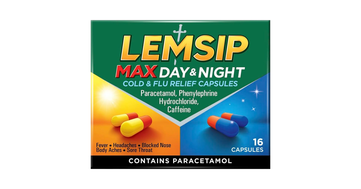 Lemsip Max Cold & Flu Day & Night Capsules Pack of 16