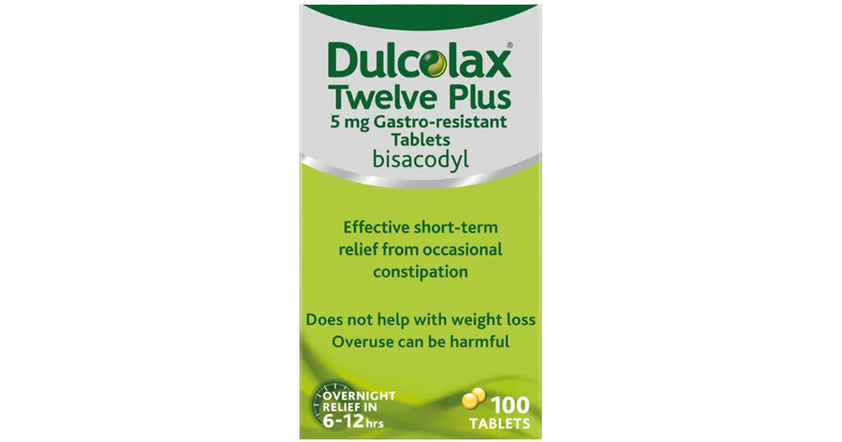 Dulcolax Twelve Plus Laxative Tablets Pack of 100