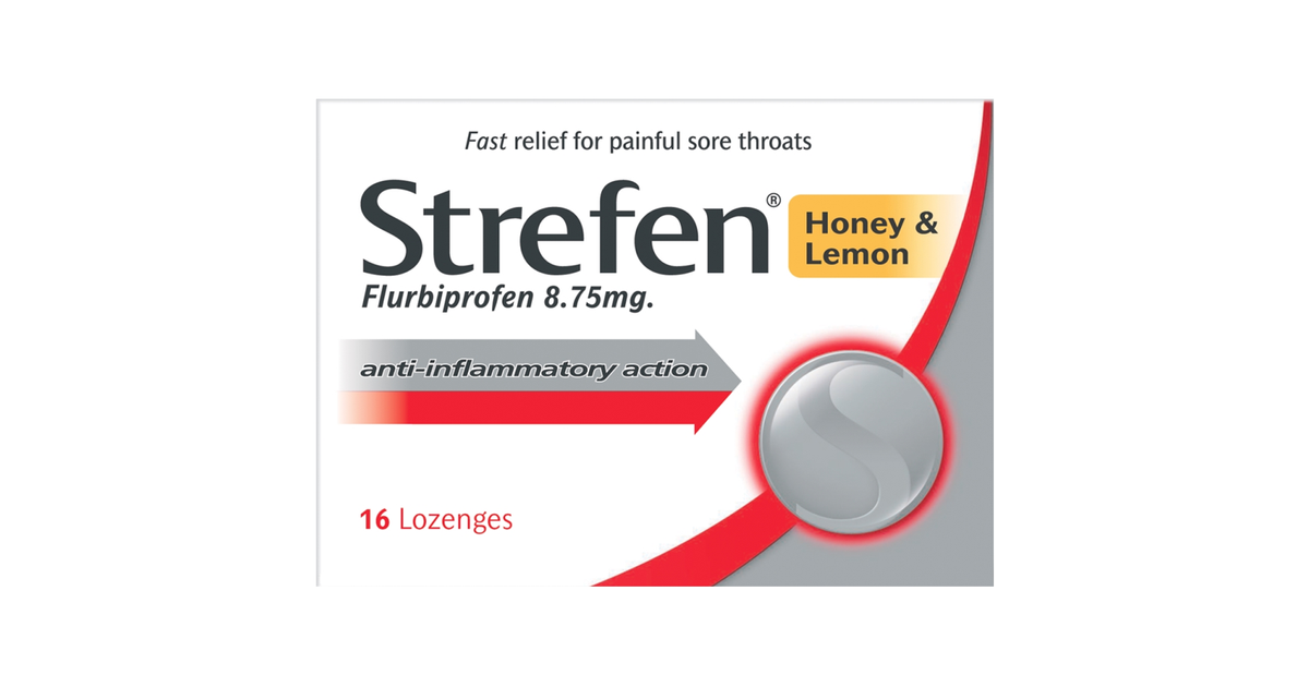 Strepsils Strefen Lozenges Honey & Lemon Pack of 16