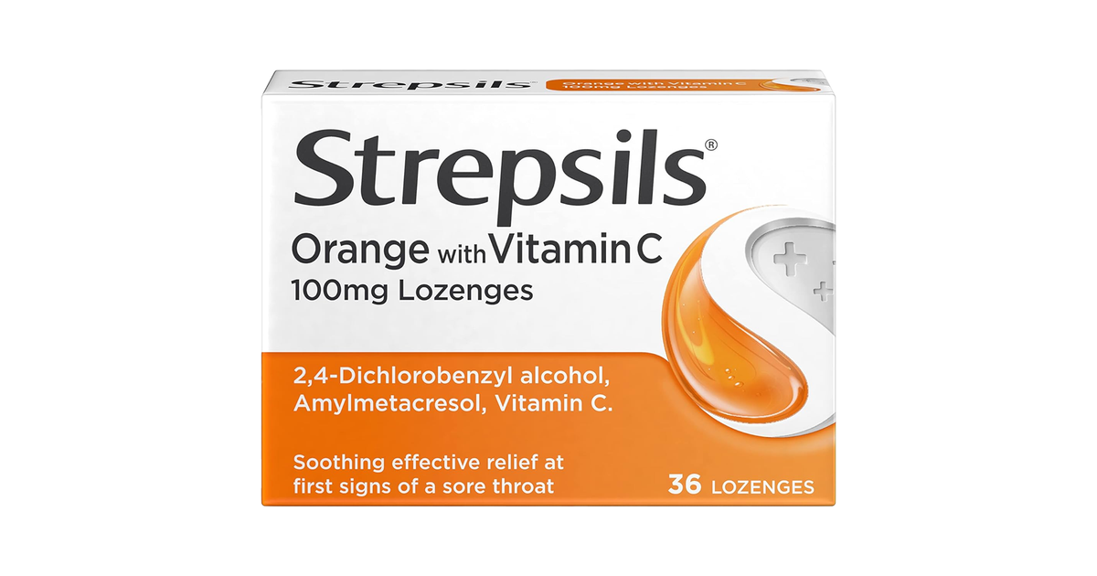 Buy Strepsils Orange + Vitamin C Lozenges 36 Pack UK