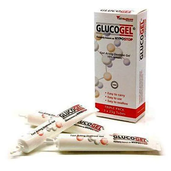 Glucogel Dextrose Gel 40% 3x 25g Pack of 3